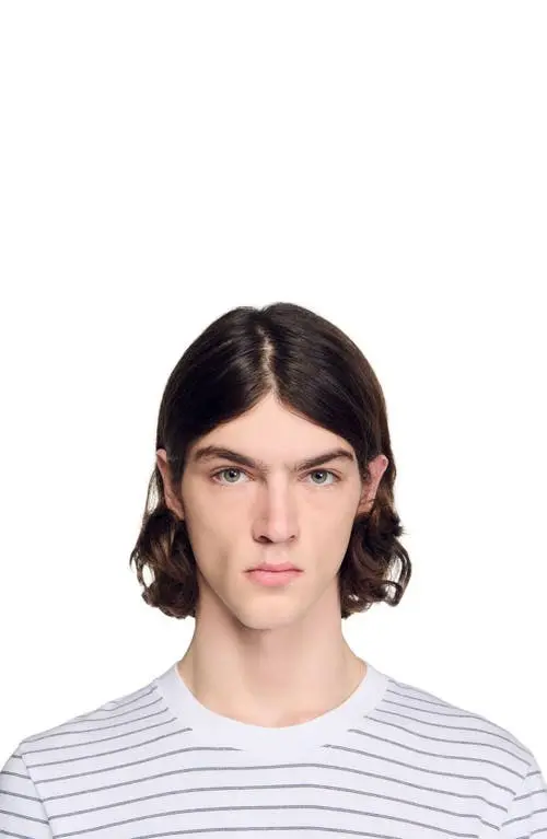 Sandro Striped T-shirt - White/black