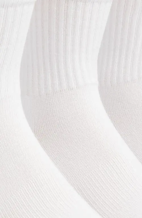 Nordstrom Everyday Low Crew Socks Pack Of 3 - White