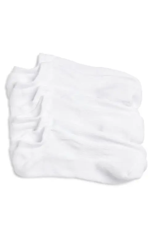 Nordstrom Everyday No-show Socks Set Of 3 - White
