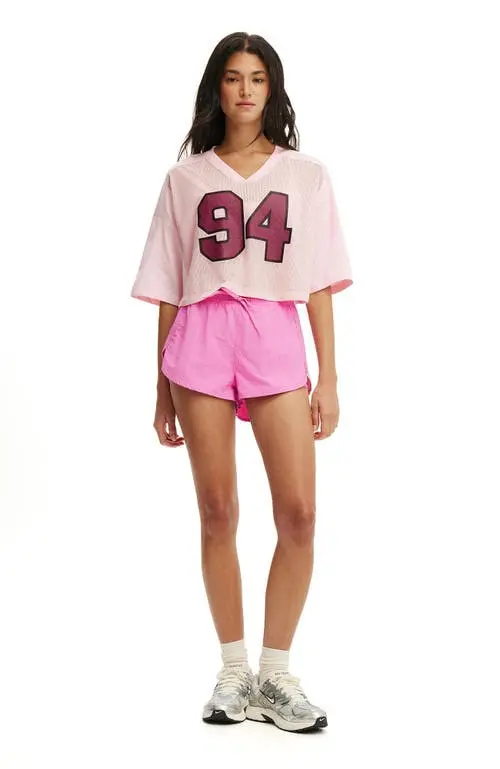 BODY Active Mesh Cropped Graphic Tee - Cherry Dream