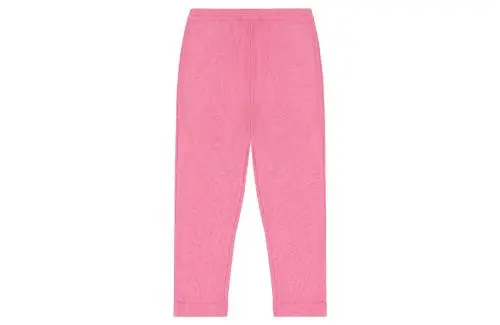 Busy Bees Leggings - Pink Ribbed Knit