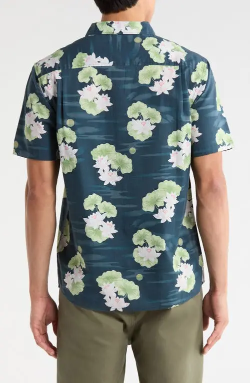 ROARK Journey Floral Short Sleeve Button-up Shirt - Navy Flora