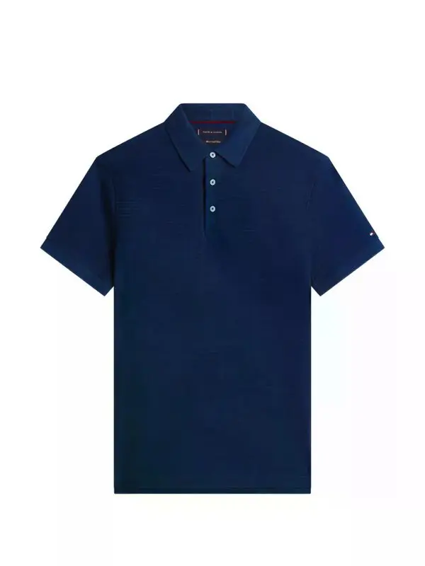 Tommy Hilfiger Buttoned Textured Polo Shirt