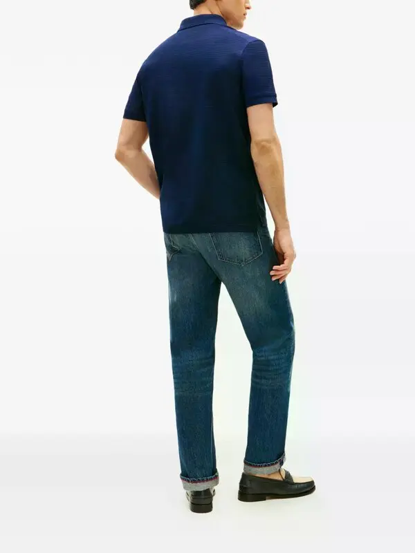 Tommy Hilfiger Buttoned Textured Polo Shirt