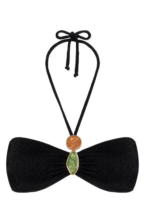 VIX PAULA HERMANNY Petra Bandeau Bikini Top - Black