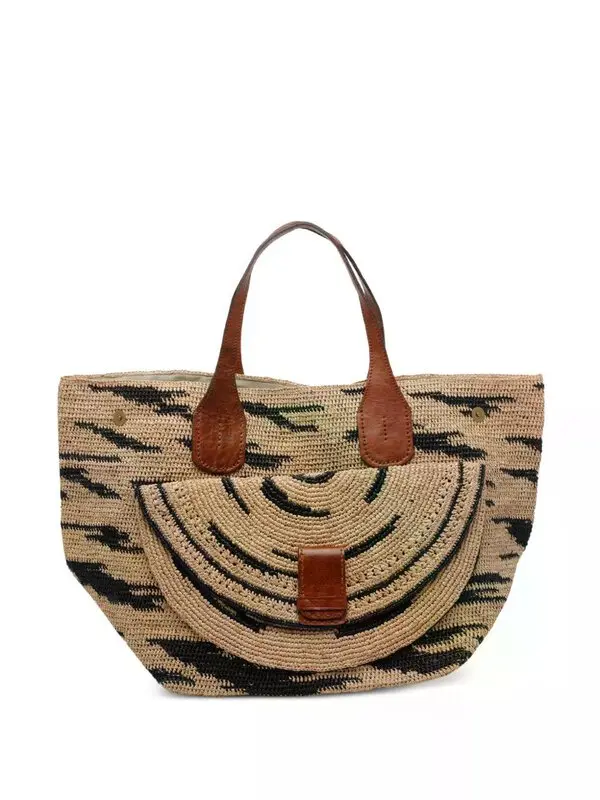 IBELIV Laza Ii External-pocket Tote Bag - Neutrals