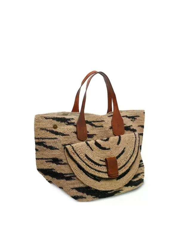 IBELIV Laza Ii External-pocket Tote Bag - Neutrals