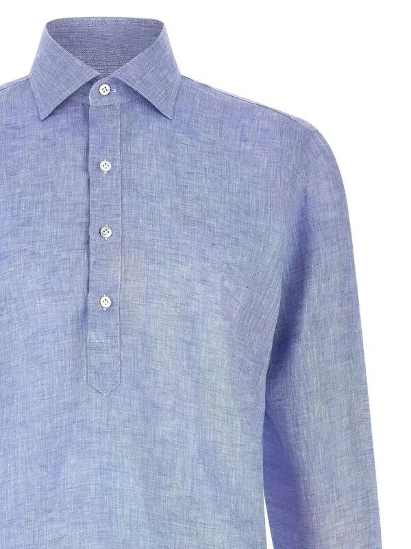 BORRIELLO NAPOLI Button-placket Shirt - Blue