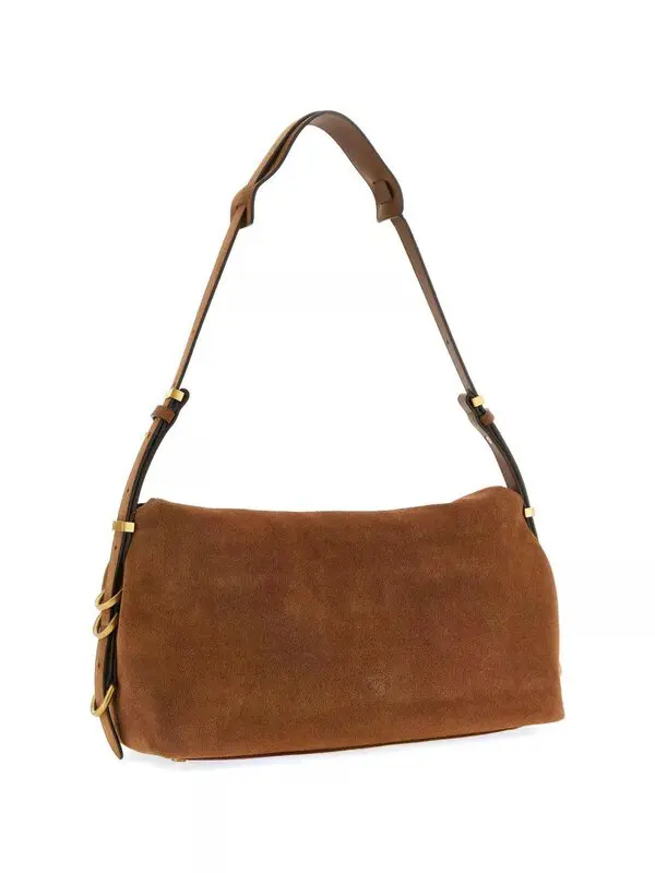 Pinko Suede Shoulder Bag - Brown