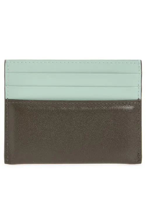 Givenchy Padded Colorblock Leather Card Case - Green/brown