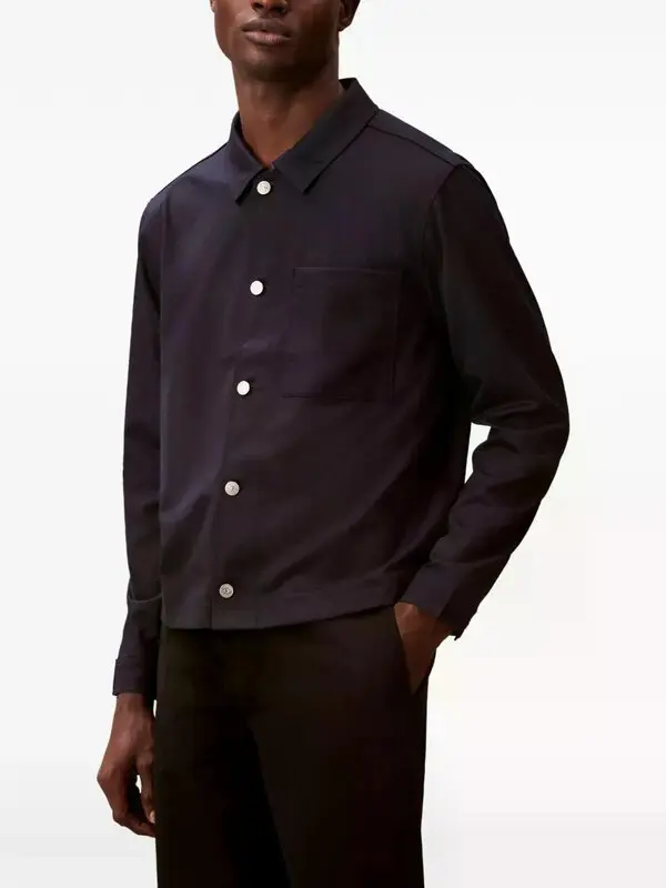 Calvin Klein Pocket Button Suit Jacket - Blue