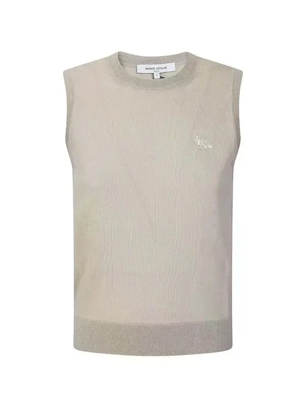 Maison Kitsuné Fox-embroidery Vest - Neutrals