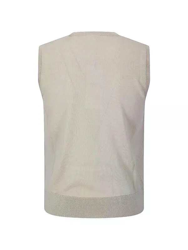 Maison Kitsuné Fox-embroidery Vest - Neutrals