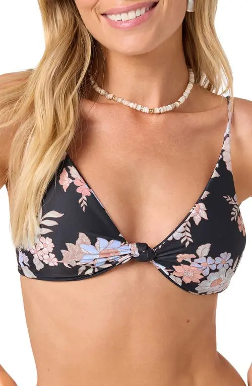 O'Neill Bali Floral Pismo Bikini Top - Black