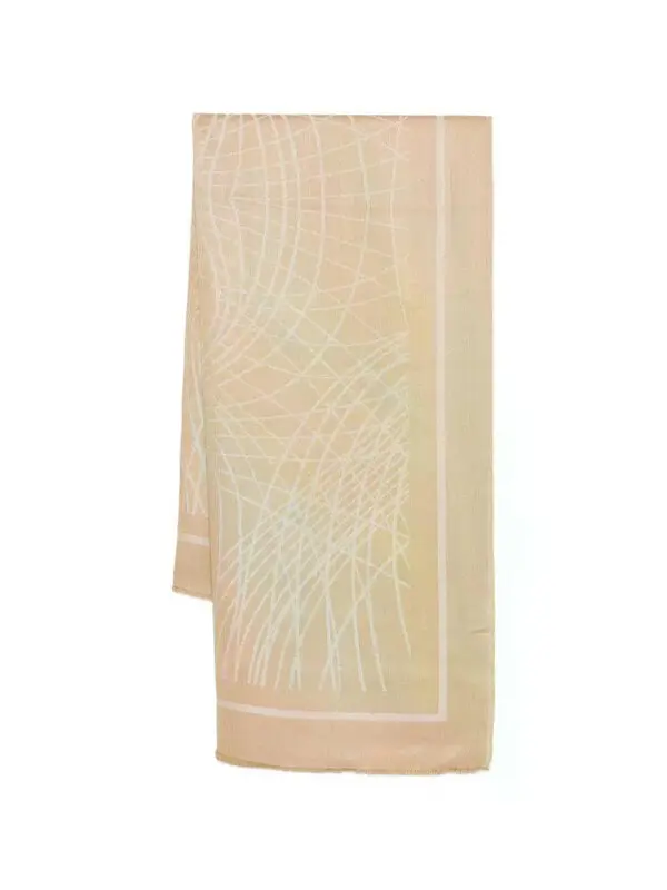 Elisabetta Franchi Geometric-print Scarf - Neutrals