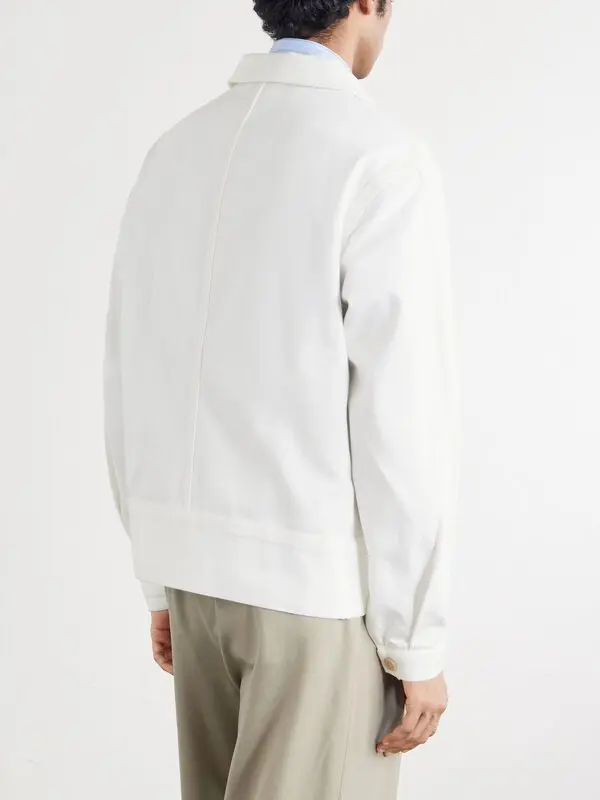 BODE Knolly Brook Logo-appliquéd Cotton-twill Jacket - White