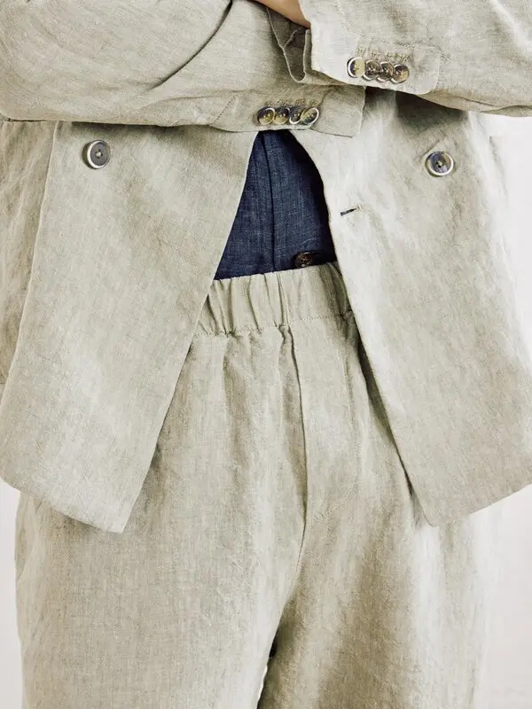 Barena Venezia Cordier Marte Linen Trousers - Green