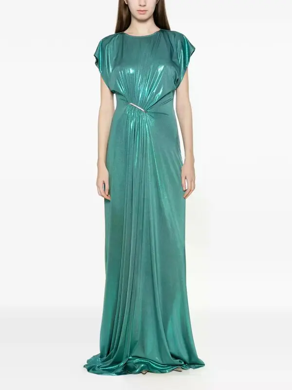 NISSA Draped Gown - Green