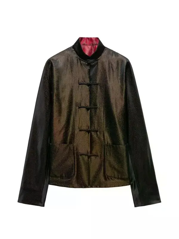 Shanghai Tang Embroidered Saddle Reversible Jacket