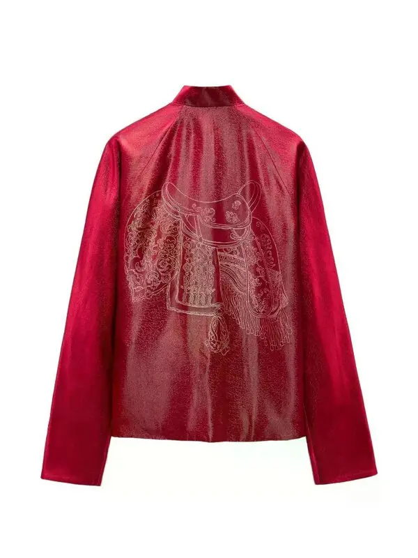 Shanghai Tang Embroidered Saddle Reversible Jacket