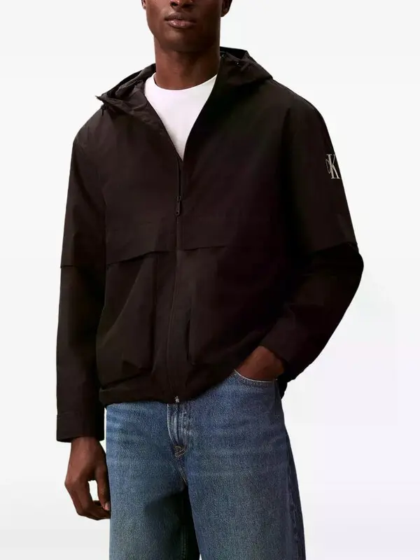 Calvin Klein Hooded Logo-print Jacket