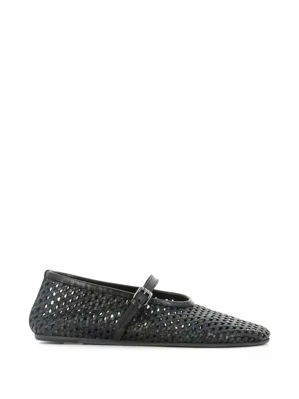 PANTANETTI Woven Buckle Strap Ballet Flats