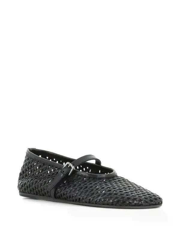 PANTANETTI Woven Buckle Strap Ballet Flats
