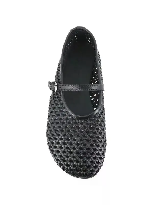 PANTANETTI Woven Buckle Strap Ballet Flats