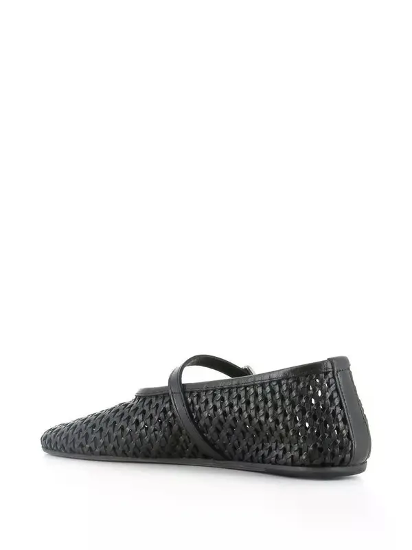 PANTANETTI Woven Buckle Strap Ballet Flats