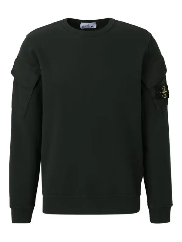 Stone Island Solid Arm Patch Sweatshirt - Juniper