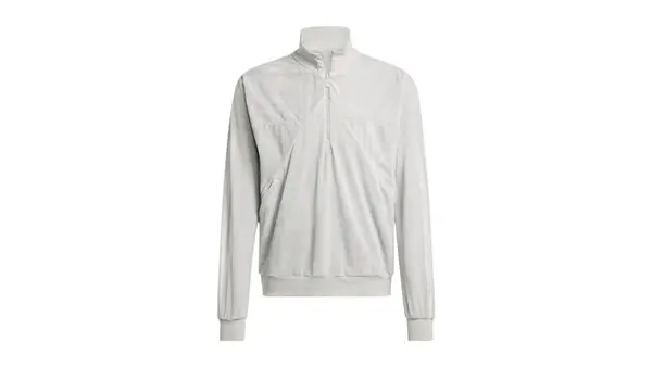 Adidas Velour Half Zip Track Top - Metal Grey