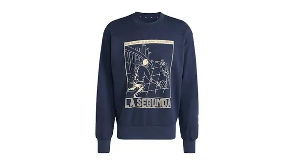Adidas Real Madrid Heritage Crew Sweatshirt - Legend Ink