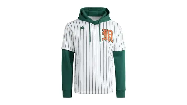 Adidas Hurricanes Jersey Hoodie - Miami White Dark Green