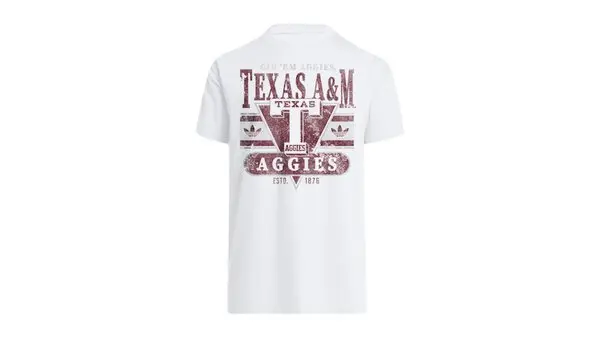 Adidas Aggies Graphic T-shirt - Texas A&m White