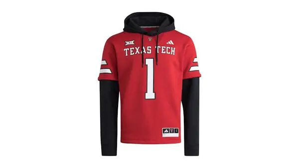 Adidas Raiders Jersey Hoodie - Red Team Power Red Black