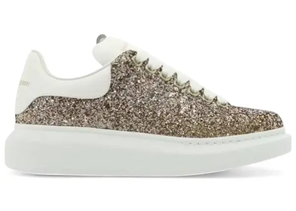 Alexander McQueen Oversized Glitter - Calico/white