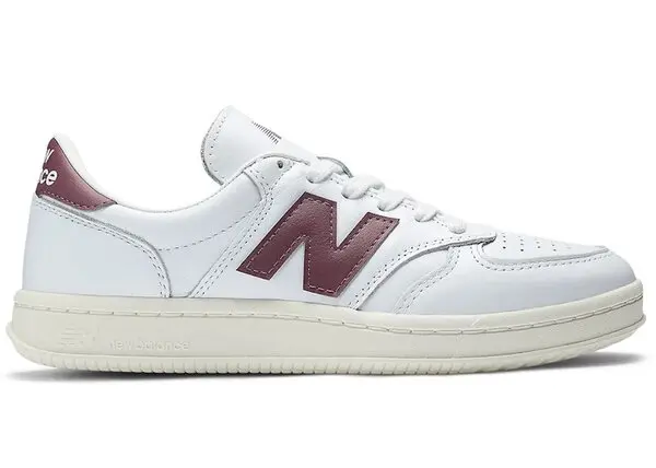 NEW BALANCE T500in Sneakers - White/washed Burgundy