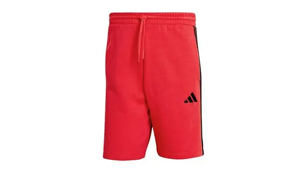 Adidas Essentials 3stripes Fleece Shorts - Pure Ruby Black