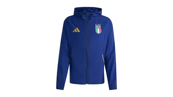 Adidas Italy Tiro Travel Full Zip Windbreaker - Victory Blue