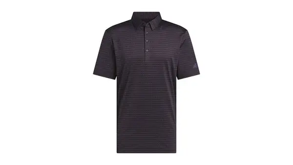 Adidas Ultimate365 Dash Stripe Polo Shirt - Black Aurora Plum