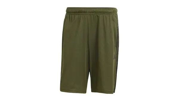 Adidas Train Essentials Pique 3stripes Shorts - Night Cargo Black