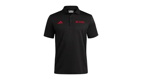 Adidas Wolfpack Coaches Ottoman Polo Shirt - Black Team Power Red