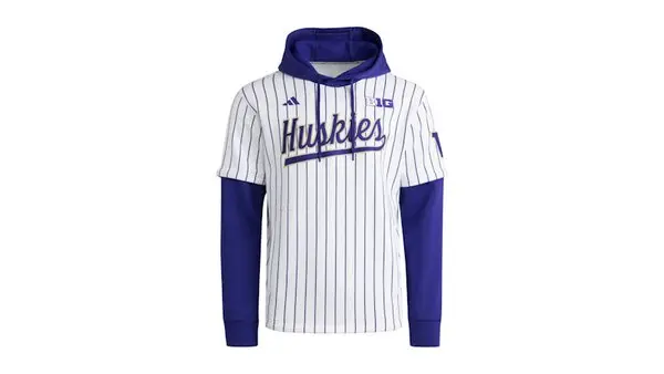 Adidas Huskies Hooded Jersey - Washington White Team College Purple