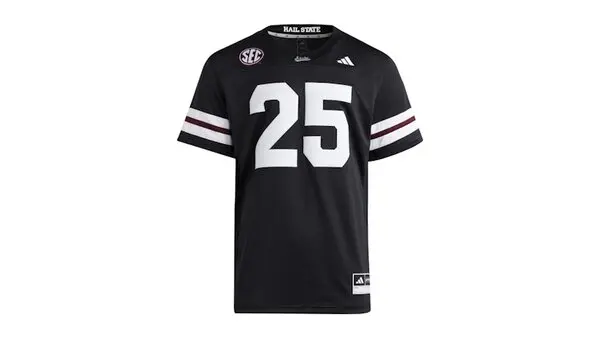 Adidas Bulldogs Premier Strategy Jersey - Mississippi State Black