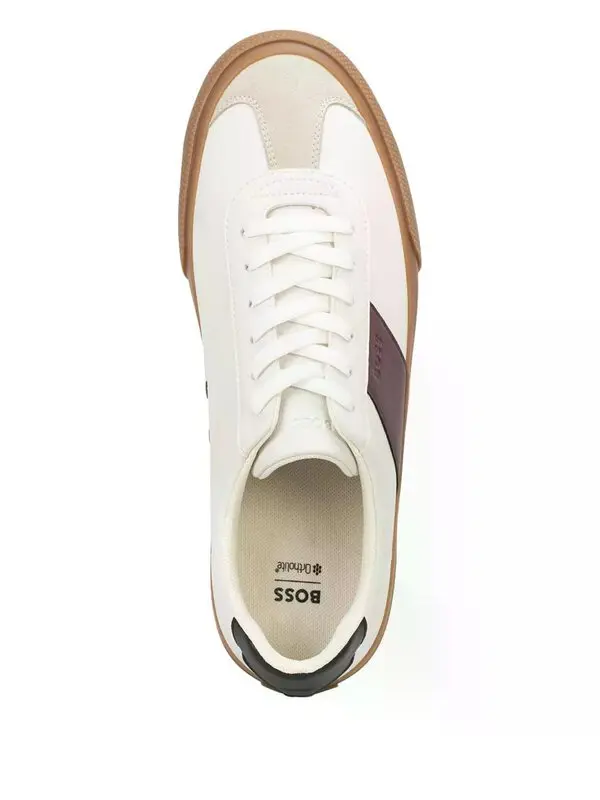 BOSS Panelled Lace-up Sneakers - White