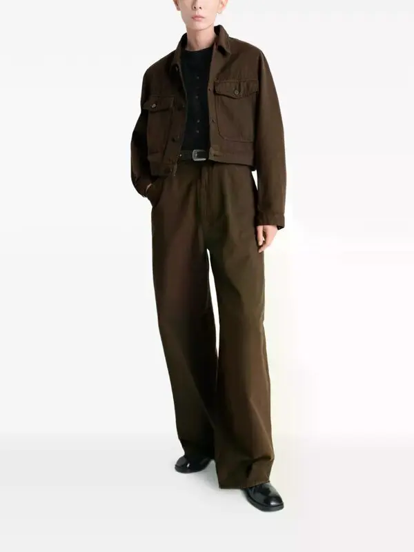 LEMAIRE Wide-leg Trousers In Broken Twill