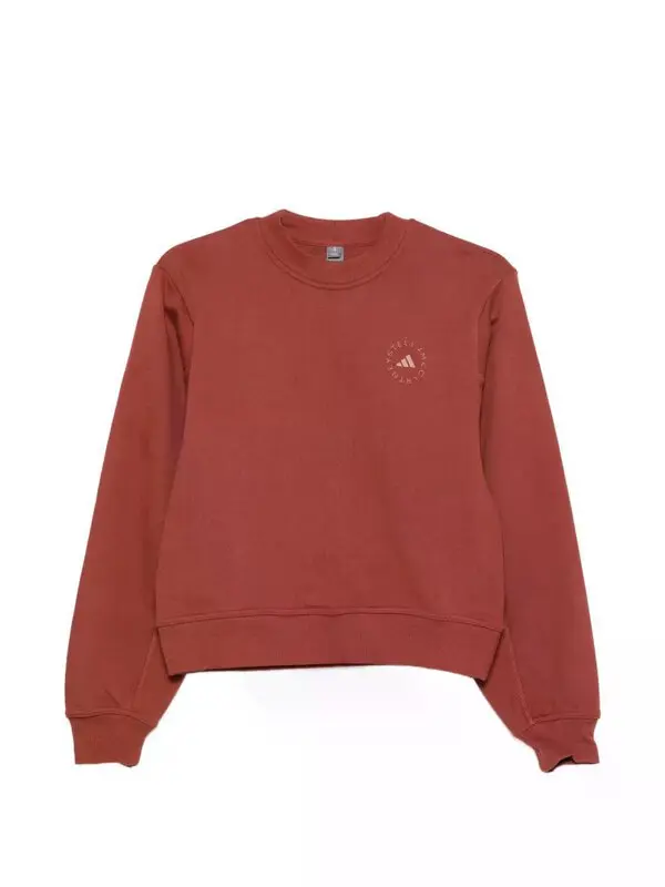 Adidas By Stella McCartney Logo Detail Crew Neck Sweatshirt - Red