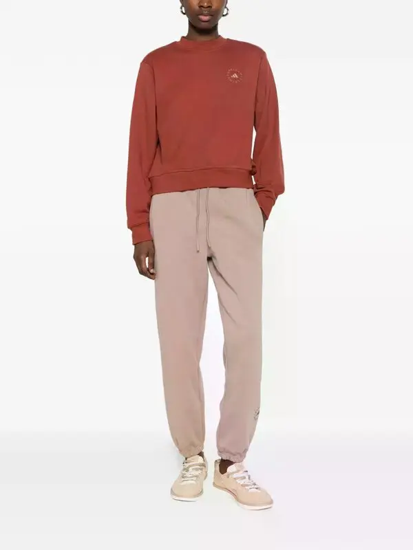 Adidas By Stella McCartney Logo Detail Crew Neck Sweatshirt - Red