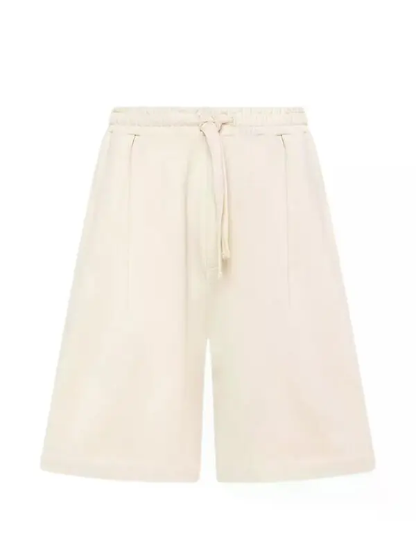 LANEUS Fleece Drawstring Shorts - Neutrals
