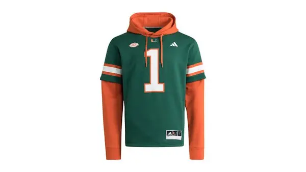 Adidas Hurricanes Jersey Hoodie - Miami Dark Green